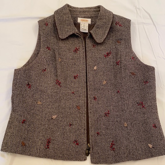 Talbots | Jackets & Coats | Talbots Medium Embroidered Vest | Poshmark